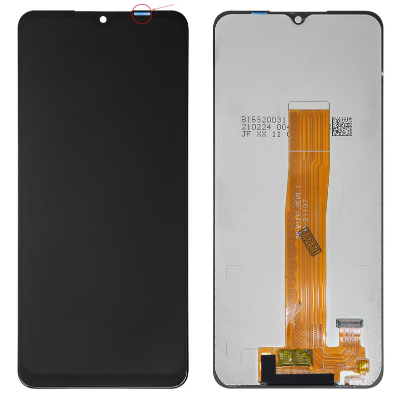 LCD compatible with Samsung M127 Galaxy M12, (black, without frame ...